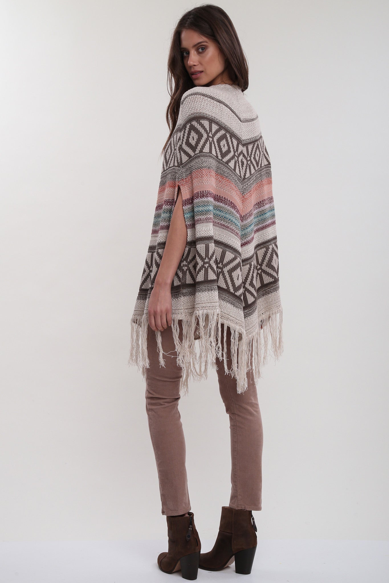 Benson Open Front Poncho in Vintage Vogue – Goddis Knitwear